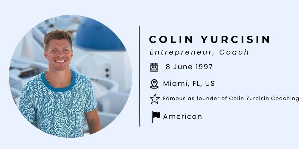 Colin Yurcisin Net Worth, Age, Height, Parents, Wife, Bio