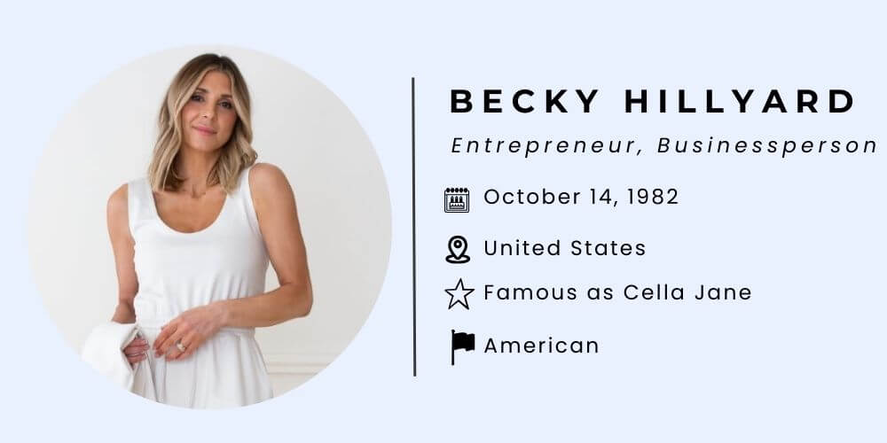 Cella Jane (Becky Hillyard) Bio, Age, Net Worth, Husband