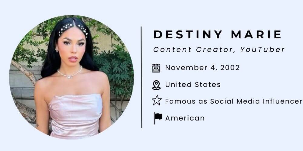 Destiny Marie Age, Full Name, Height, Ethnicity, Boyfriend, Bio