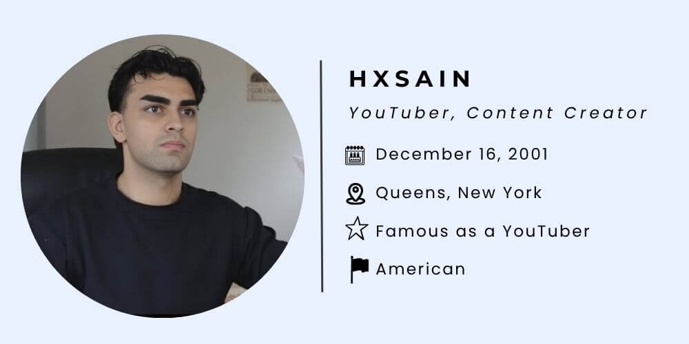 Hxsain Real Name, Age, Religion, Nationality, Net Worth, Girlfriend