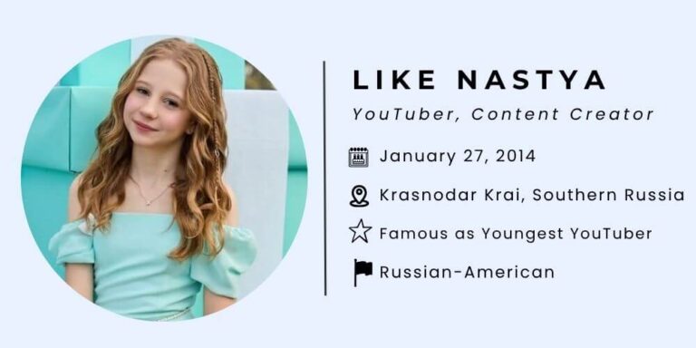 Like Nastya Real Name, Age, Sisters Parents, Net Worth, Family
