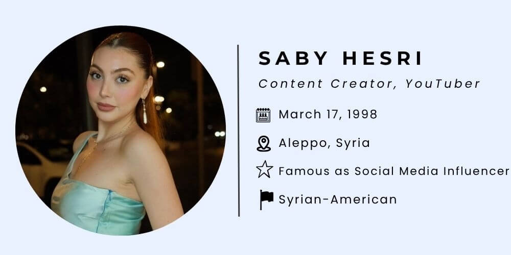 Saby Hesri Real Name, Age, Height, Boyfriend, Net Worth, Religion